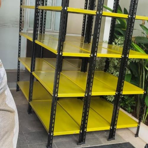 Jual rak besi serbaguna 5 susun ukuran 100×40×200 - Kuning - Kab ...