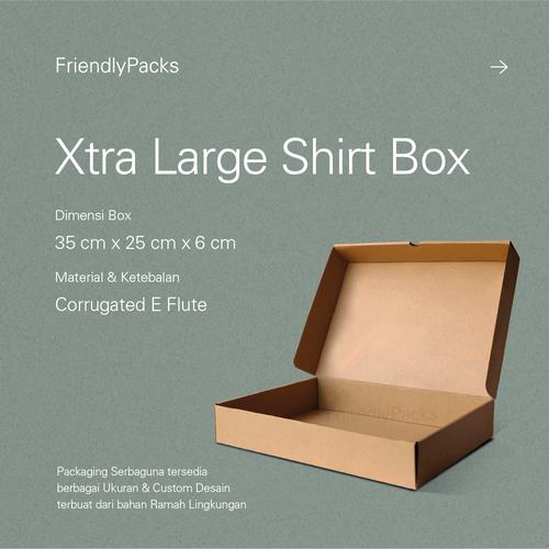 Jual Xtra Large Shirt Box - Packaging Corrugated - 35 x 25 x 6 cm ...