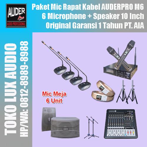 Jual Supplier mic meja rapat kabel AUDERPRO AP-917 M6 lengkap sound ...