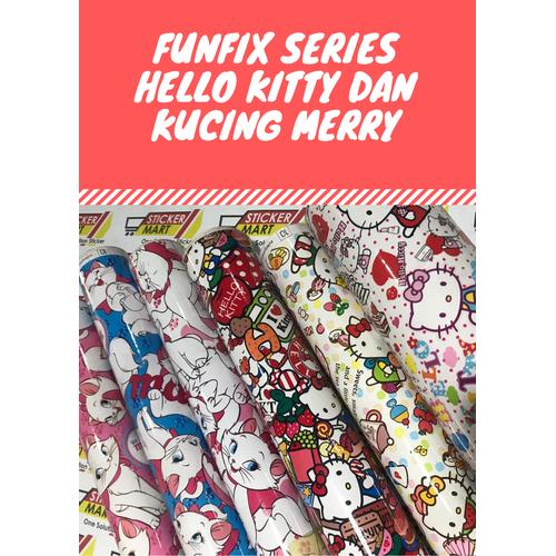 Jual Sticker motif HELLOKITTY KUCING MERRY utk Lemari Meja Hp Laptop ...