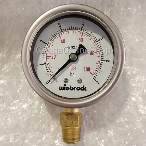 Jual Pressure Gauge Model Raket 2 1/2" x 7 Bar SS Brass HC Wiebrock - ISI MINYAK - Jakarta Barat ...