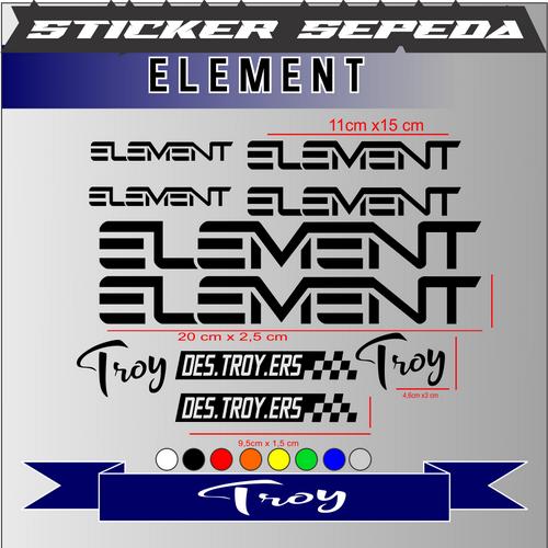 Jual STICKER SEPEDA LIPAT ELEMENT TROY - Putih - Kab. Karanganyar ...