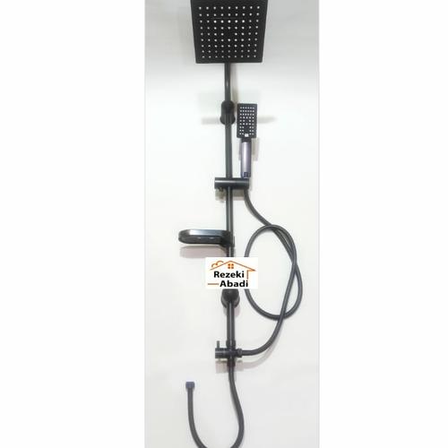 Jual Shower Tiang Set Black Series - Shower Mandi warna HITAM - PST+KC ...