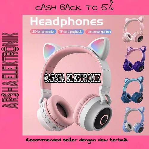 Jual Gaming Cat Ear For Kids Kitty Ears - Pink / Headphone Kucing ...