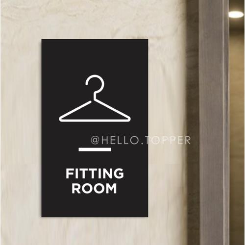 Jual Sign Fitting Room Acrylic Modern 15x25 | Sign Board Acrylic ...