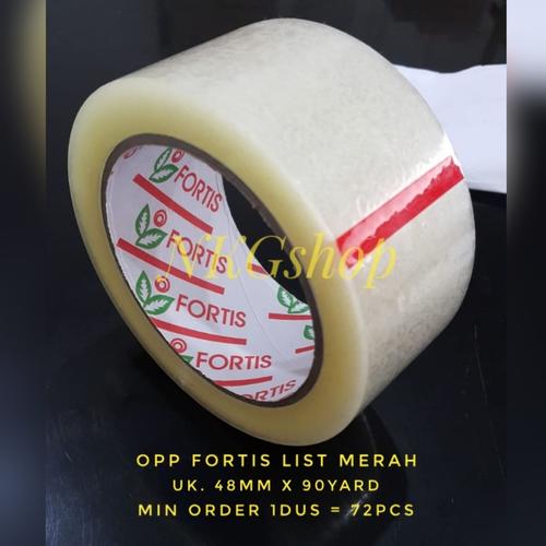 Jual Lakban Fortis/OPP fortis list merah uk. 48mmx90yard(min 1dus ...