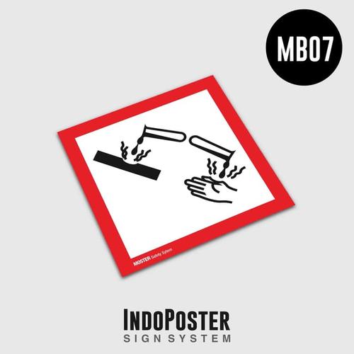 Jual Sticker K3 Label Simbol B3 Ghs Korosif (Corrosive) - S - Kab ...