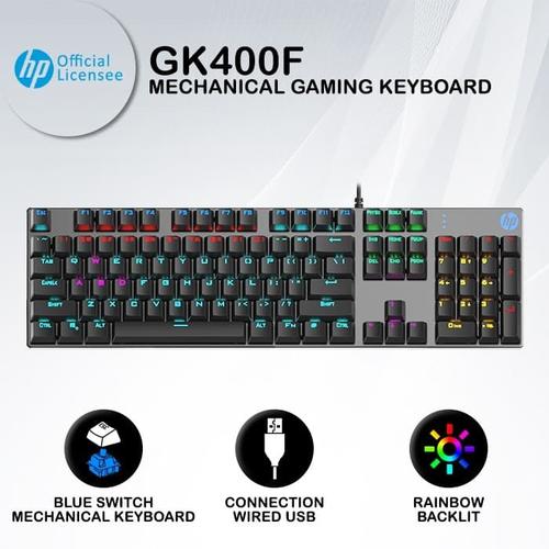 Jual Keyboard Gaming HP GK400F - RGB Blue Switch Mechanical Keyboard ...