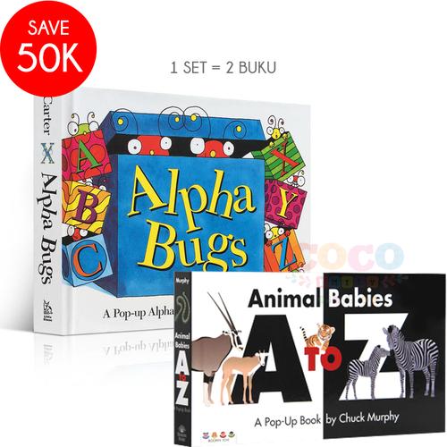 Jual Buku Pop Up 3D Book ALPHA BUGS ANIMAL BABIES A TO Z BUNDLE ...
