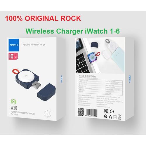Jual ROCK W26 Portable Wireless Charger for Watch USB-A Original ...