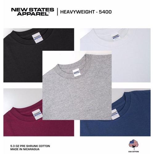 Jual Kaos Polos New States Apparel NSA - Heavyweight 5400 XXL - Black ...