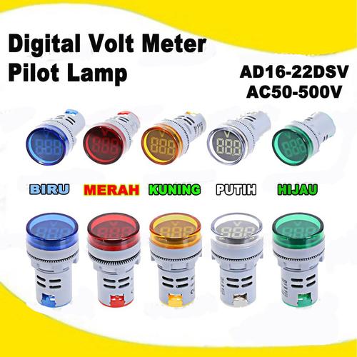 Jual Pilot Lamp LED Dengan Indikator Volt AC 220V AD16-22DSV - lampu ...