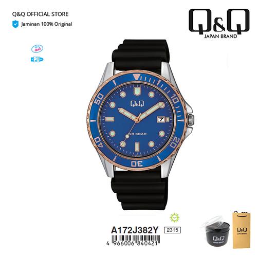 Jual Q&Q QnQ QQ Original Jam Tangan Pria Analog Rubber - A172 A172J 5 ...