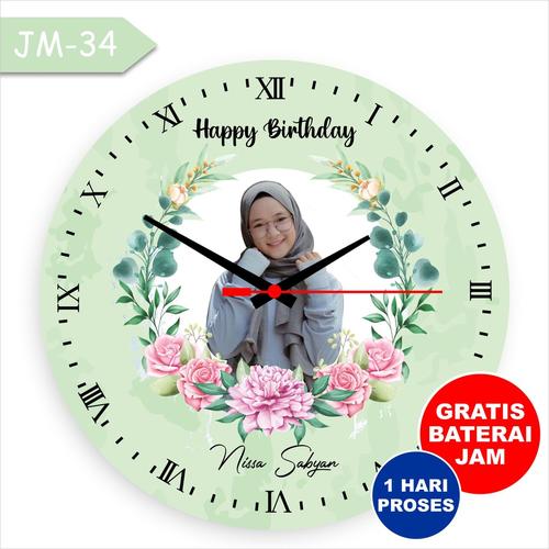Jual kado Jam dinding kayu unik pernikahan ulang tahun custom wedding ...