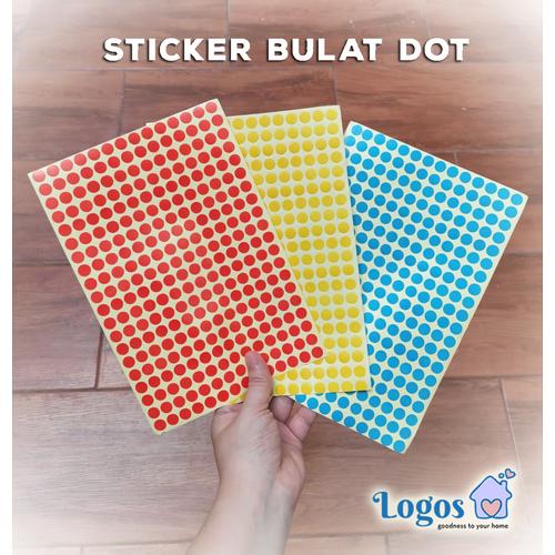 Jual Stiker bulat sticker dot sticker edukasi anak aktivitas montessori ...