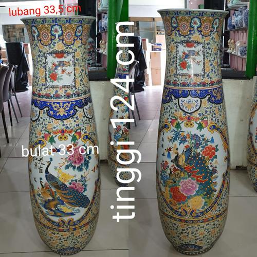 Jual GUCI ANTIK GUCI KERAMIK IMPORT MOTIF BURUNG MERAK - Jakarta Barat ...