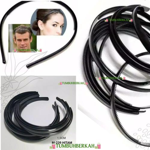 Jual Bando Rambut Hitam Polos 1.5cm / Bando Plastik Polos Hitam - UK. 1 ...