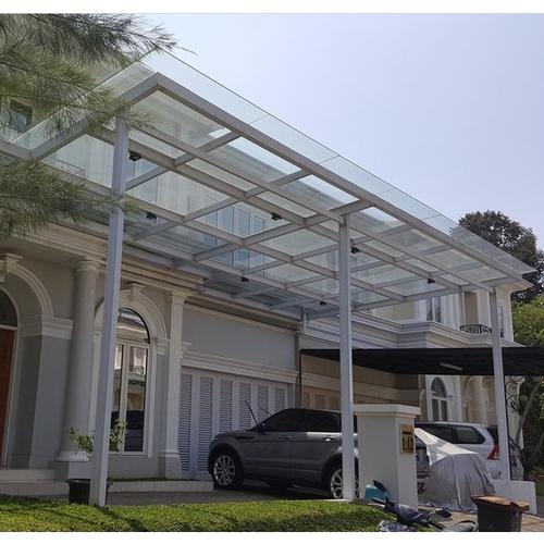 Jual kanopi kaca tempered, carport, kanopy rumah, canopy kaca garasi ...
