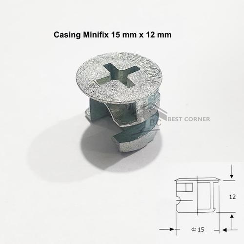 Jual Casing Minifix Atau Casing skrup atau baut Knock down 15 mm ...