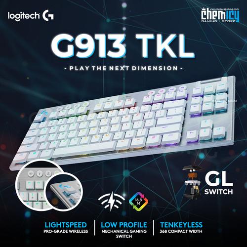 Jual Logitech G913 White TKL Lightspeed Wireless RGB Gaming Keyboard ...