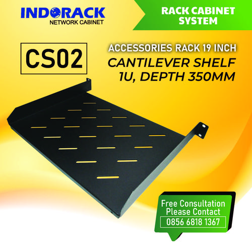 Jual INDORACK - CS02 Cantilever 1U Depth 350mm 19" - Jakarta Pusat - Rack Cabinet System | Tokopedia