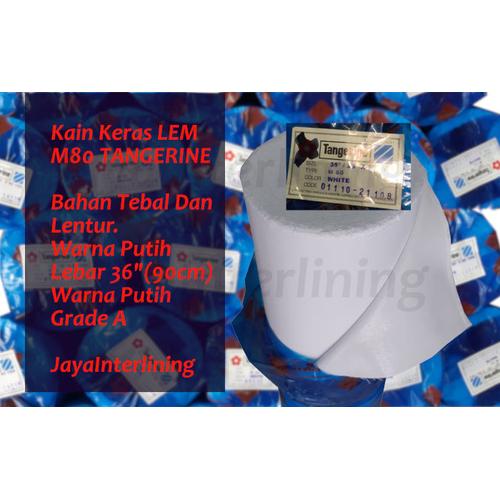 Jual Kain Keras Interlining Stapleks Staflex Lem Tebal M80 Tangerine ...