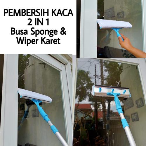 Jual Pembersih Kaca / Wiper Kaca 2 in 1 Busa Sponge dan Karet - Kota ...