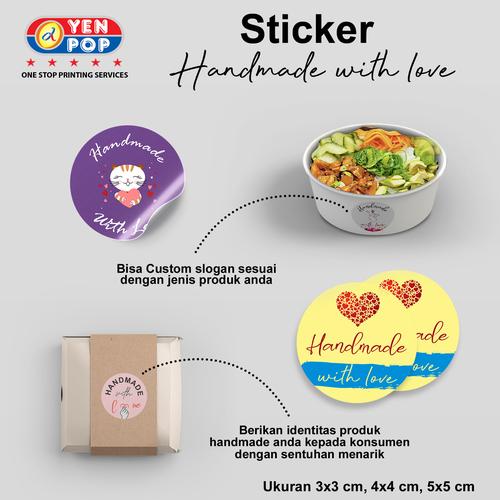 Jual Paket Sticker Label "Handmade With Love" - Desain Menarik - Kota ...