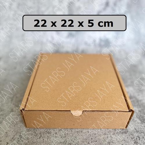 Jual Box Kardus 22 x 22 x 5 cm, Box Pizza , Die cut, E flute, Packaging ...