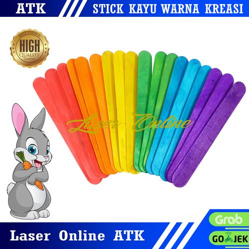 Jual STIK STICK ES KRIM KREASI ICE CREAM KAYU POLOS WARNA WARNI MAINAN ...