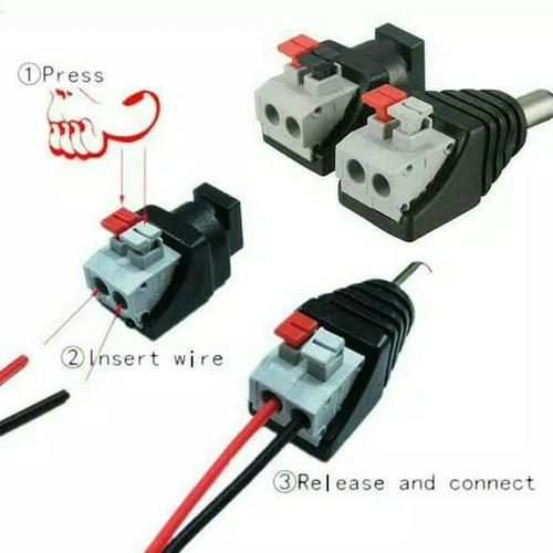 Jual Jack Dc Clip Klip MALE Atau Jack DC Clip Klip FEMALE - Male ...