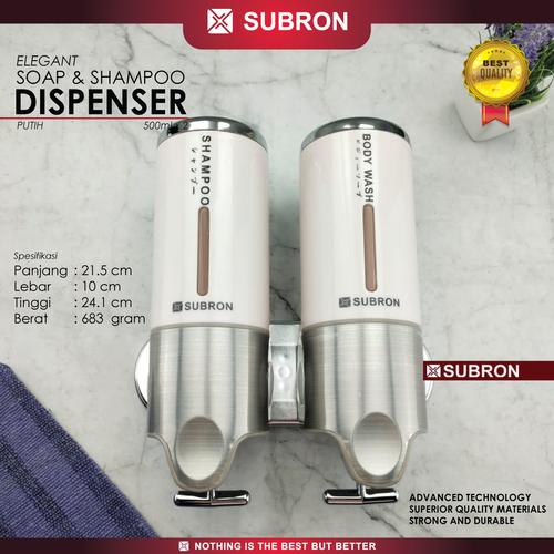 Jual SUBRON Elegant Soap Dispenser 500ml Double 1000ml Tempat Sabun ...