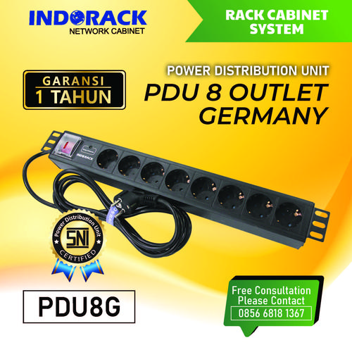 Promo INDORACK 19" Power Distribution Unit 8 Port Germany Socket ...