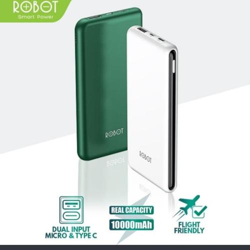 Jual powerbank robot RT180 10.000 mah dual input type C & micro power ...