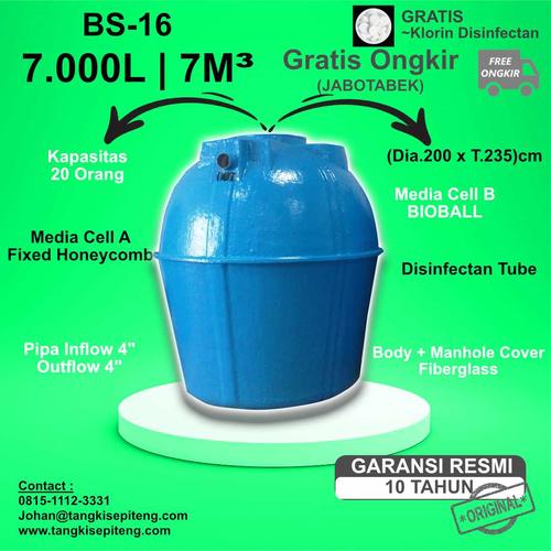 Jual Tangki Vertikal BIO Septic 7000 Liter - BIOFIL, BIOTANK Vertikal ...
