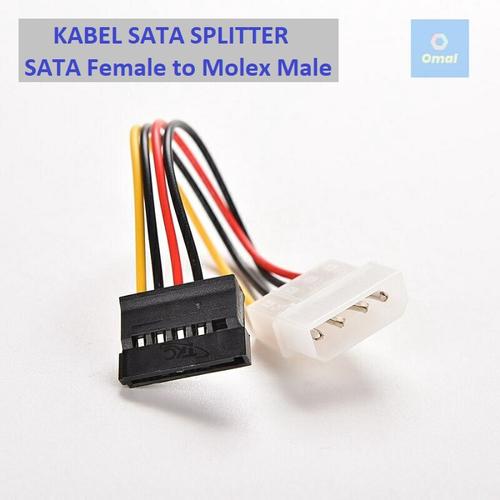 Jual Kabel IDE Molex 4pin Male To Sata Power Female Cable 1 Cabang ...