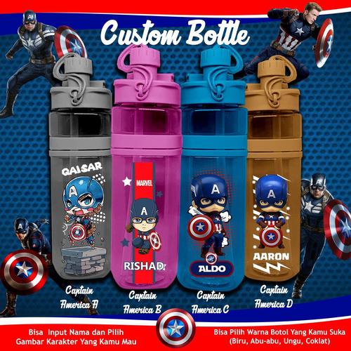 Jual Botol Minum Anak Custom CAPTAIN AMERICA / Bottle Custom - CAPT ...