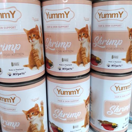 Jual Yummy Kaleng Kitten Tuna & Shrimp 400gr Wetffod Setara Kit Cat ...