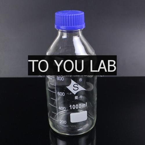 Jual GLASS REAGENT BOTTLE BLUE CAP BOTOL SAMPLE TUTUP BIRU KACA 1000ML ...