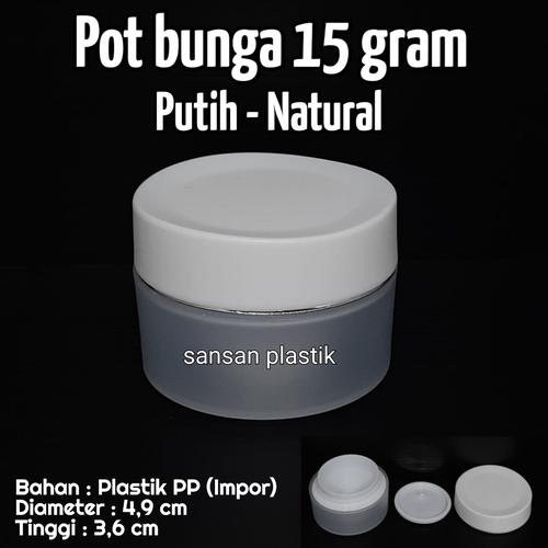 Jual Pot cream bunga 15 gram / pot bunga 15 gram Putih - Natural Impor ...