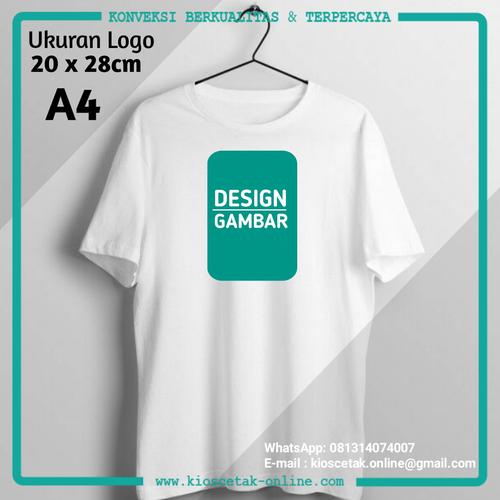 Jual Cetak kaos + sablon Satu sisi | Satuan | sablon Size A4 | 28 x ...