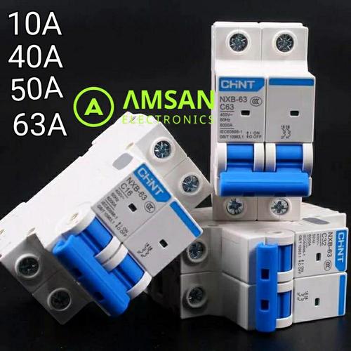 Jual MCB CHINT NXB-63 6kA 2P 10A 40A 50A 63A 2 Pole MCB Type C - 63A - Kab. Ponorogo - amsan ...