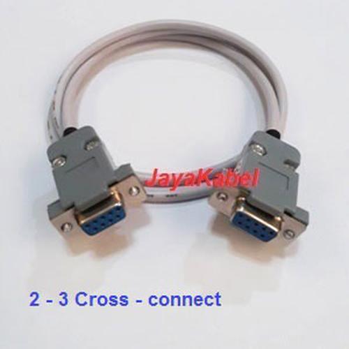 Jual Kabel Serial RS232 9 Pin Female to Female 2-3 Cross 1M - Jakarta ...