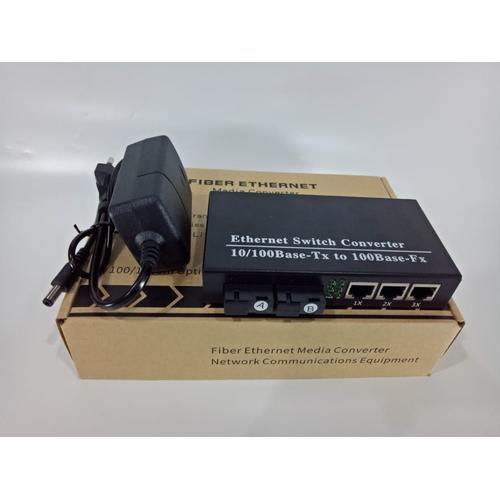 Jual Media Converter Ethernet Fiber Switch 2 Port FO SC 2FO 3LAN - Kota Batam - Galaxy One ...