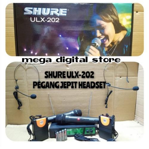 Jual MIC WIRELESS / ULX 202 DOUBEL HANDHELD CLIP ON/HANDSET BANDO ...
