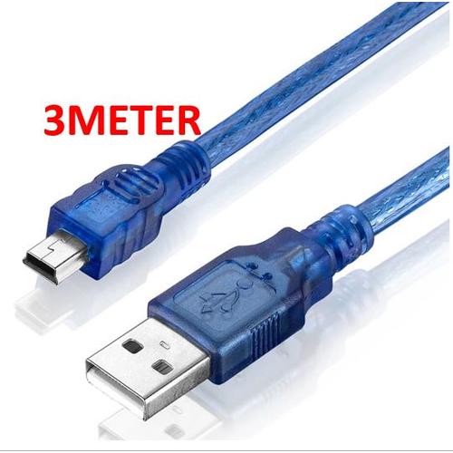 Jual Kabel Data USB A to Mini USB B Male 3M Cable Phone Arduino Nano PC ...