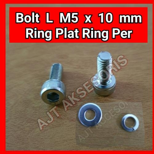 Jual Baut L Galvanis M5 x 10mm Plus Ring Plate Ring Per - Kab. Bekasi ...