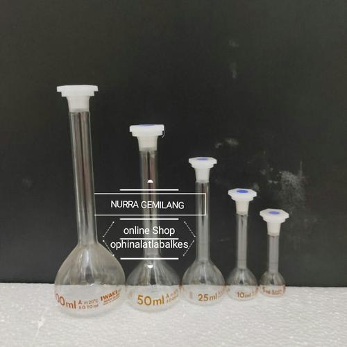 Jual Labu Ukur / Volumetric Flask 500ml Iwaki Tutup Plastik - Kota Malang - Ophin Alat Lab Alkes ...