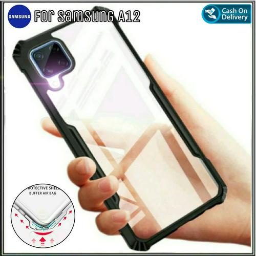 Jual Case Samsung A12 Soft Hard Fusion Transparan Casing Cover Galaxy A ...