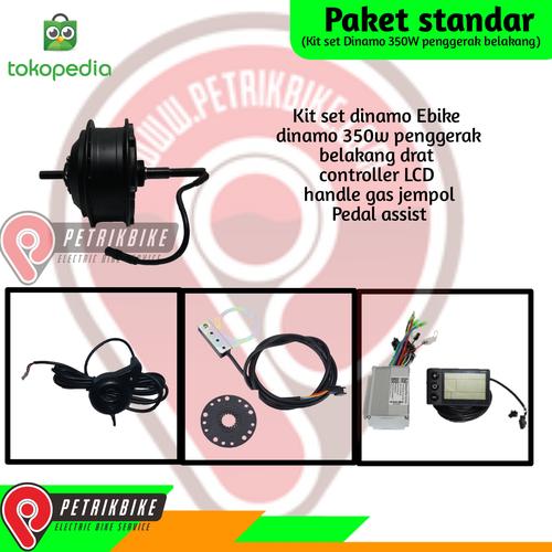 Jual Kit Set Dinamo Sepeda Listrik 350w Penggerak Belakang Drat LCD ...